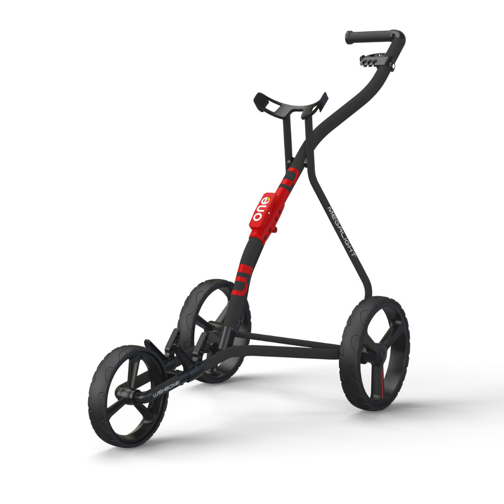 Wishbone One 3 Wheel Golf Cart in Black and Red
